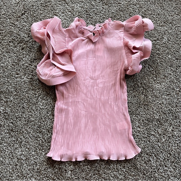 LoveShackFancy | Tops | Pink Ruffle Blouse | Poshmark